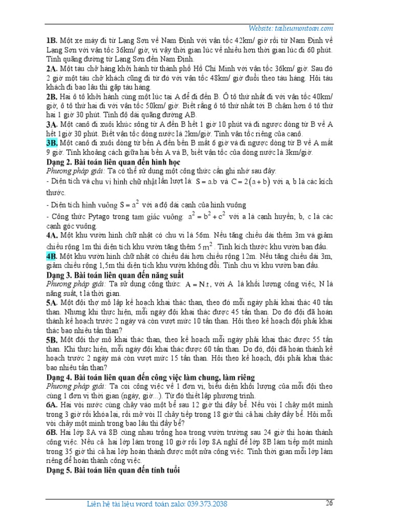 BTVN Toán Có L I Văn | PDF