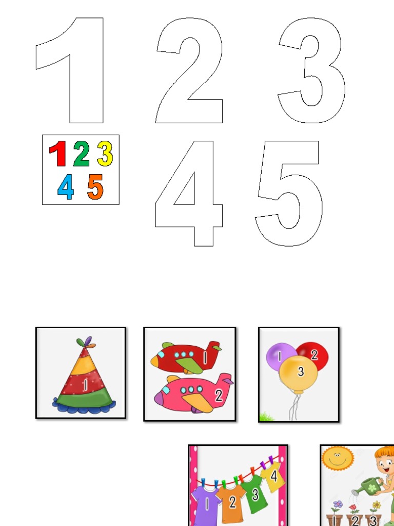 Warnakan Nombor 1-5 | PDF