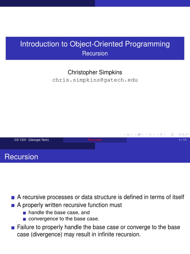 Recursion | Download Free PDF | Subroutine | Parameter (Computer ...