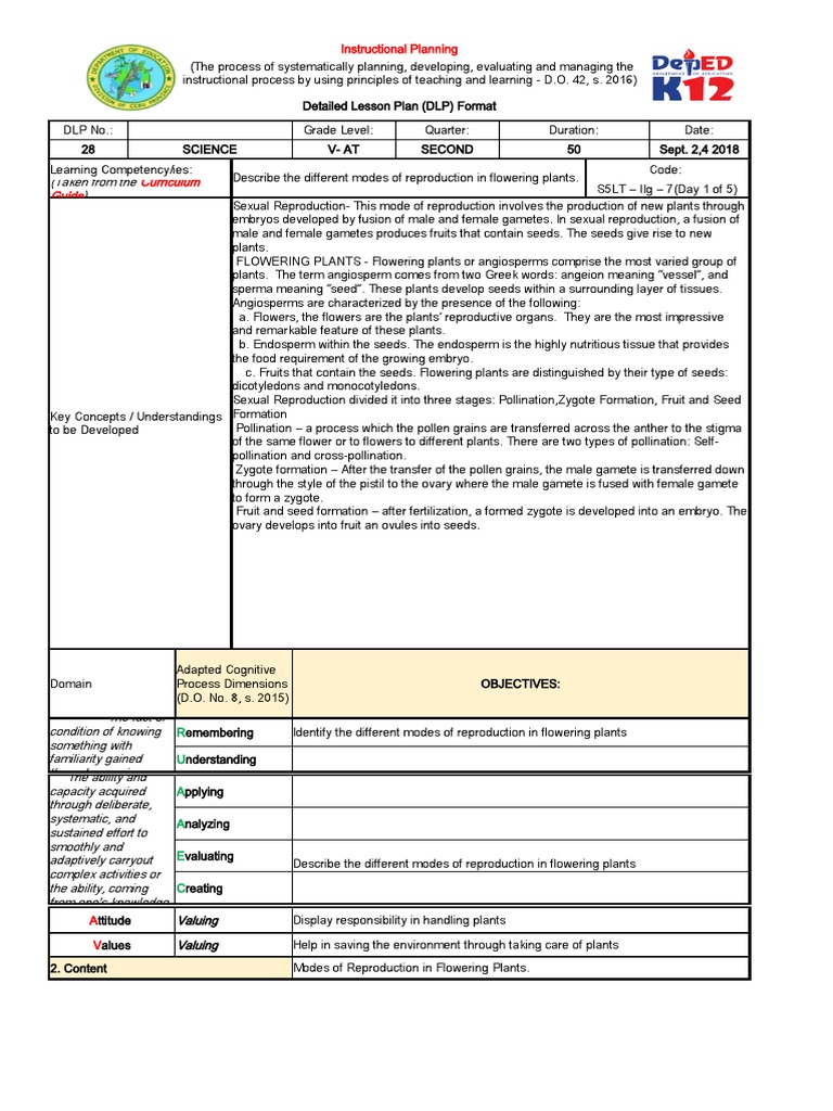 Curriculum Guide: Instructional Planning | PDF | Flowers | Seed
