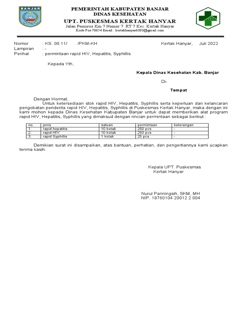 Surat Permintaan | PDF
