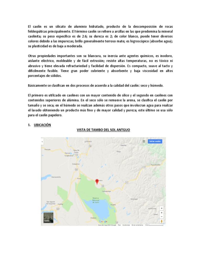 Cantera Caolin Primera Cantera | PDF | Cemento | Arcilla