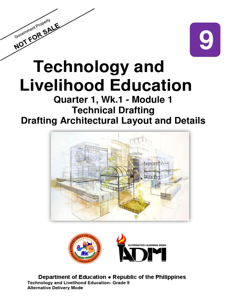 TLE9 Q1 M1 Wk1 Technical-Drafting-Architectural-Layout-and-Details v5 | PDF | Technical Drawing ...