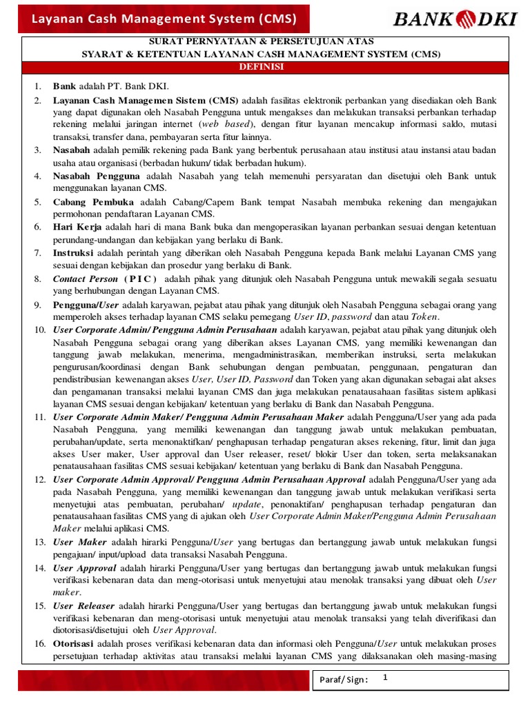 Panduan Pengisian - Syarat Ketentuan Layanan New CMS 2021 | PDF