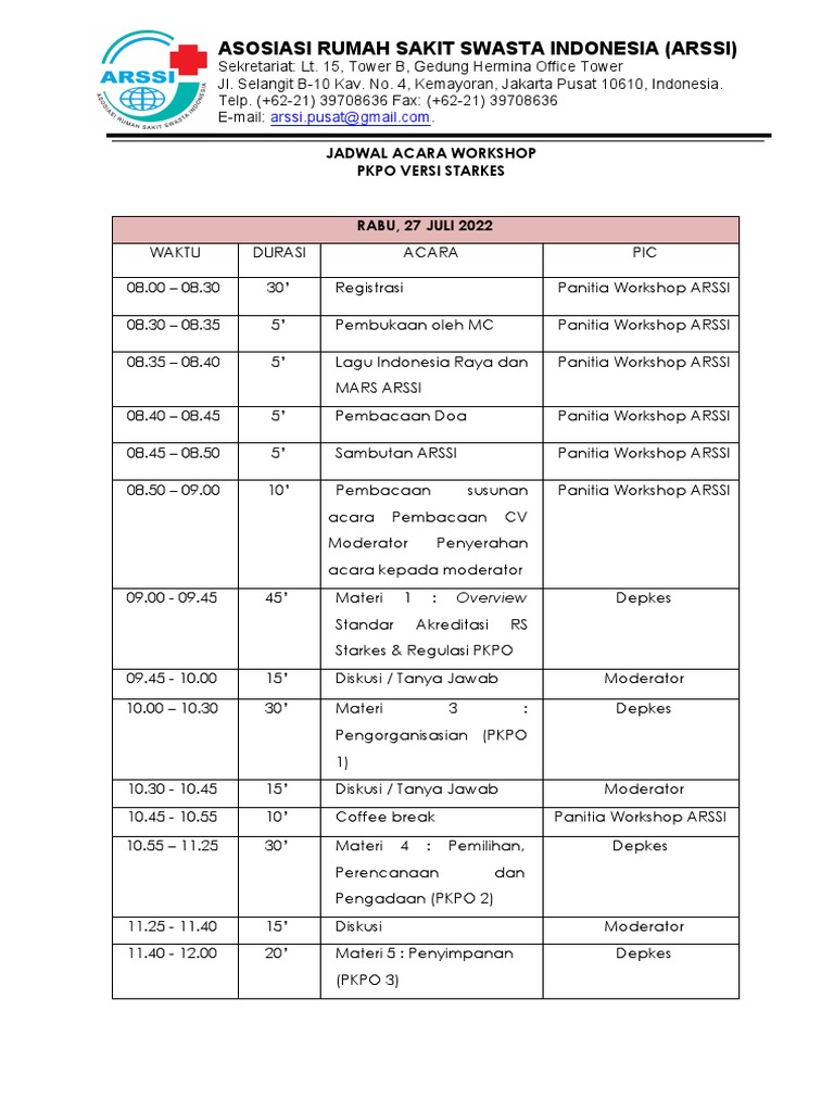 Rundown WSON 1 - PKPO | PDF