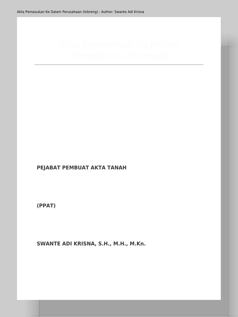 Pejabat Pembuat Akta Tanah | PDF Pejabat Pembuat Akta Tanah | PDF