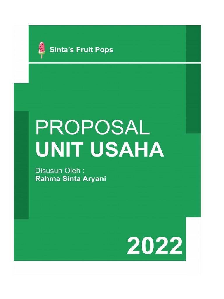 Proposal Usaha Fruit Pop | PDF