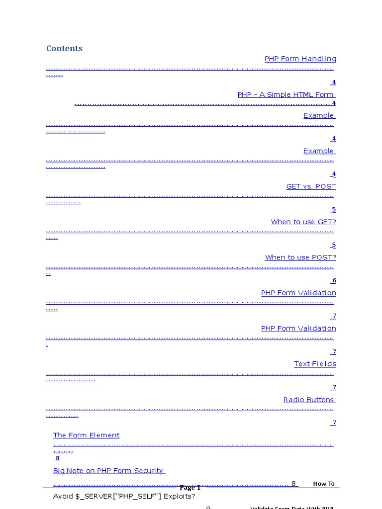 PHP Form and Validation | PDF | Software Development | Computer Science