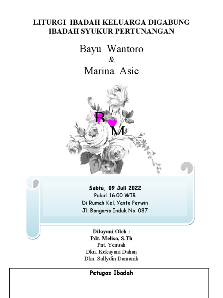 Bayu Dan Marina Pdt. Melisa, S.TH | PDF