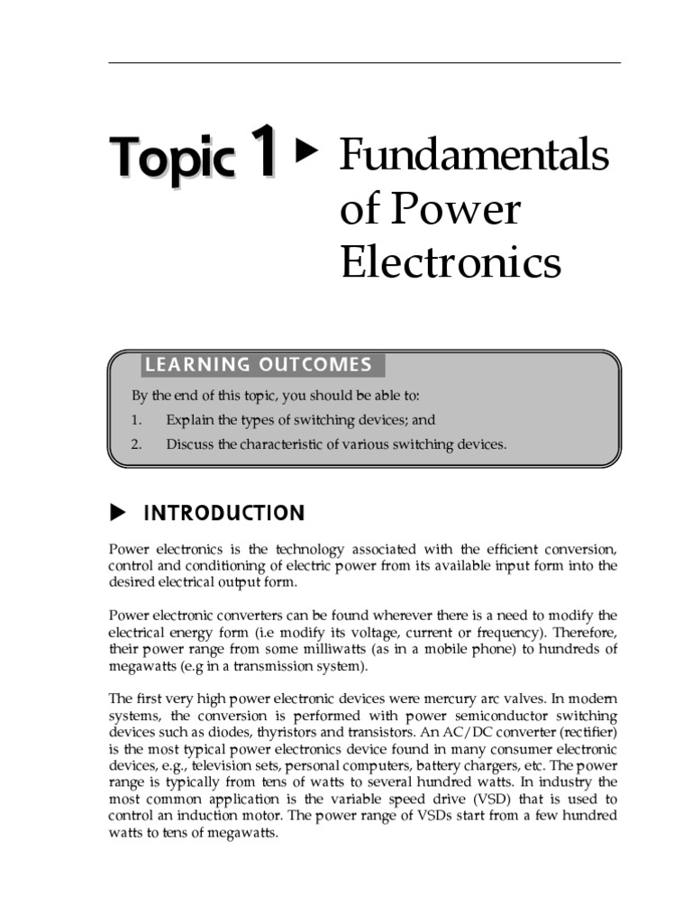 Fundamentals of Power Electronics | PDF | Transistor | Power Electronics