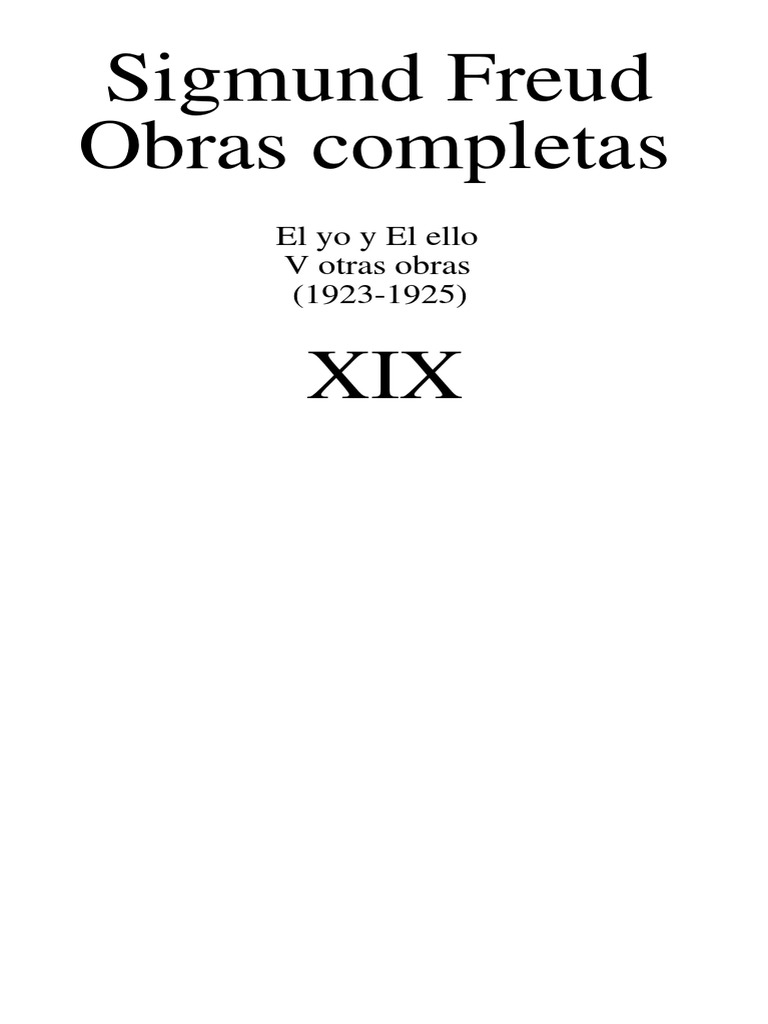 Clase - Freud Neurosis y Psicosis. Obras Completas | PDF | Neurosis ...