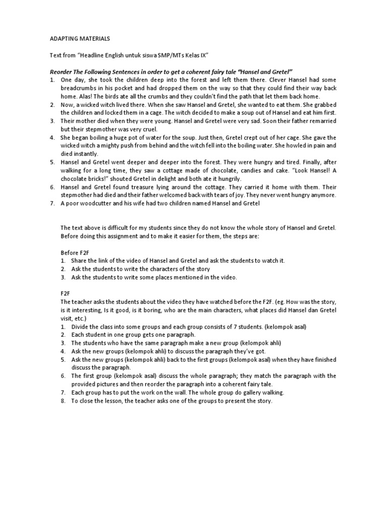 Hansel and Gretel | PDF | Hansel And Gretel