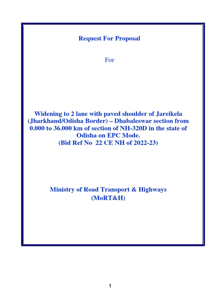 Sample of Request of Proposal | PDF | Request For Proposal | Legal Liability