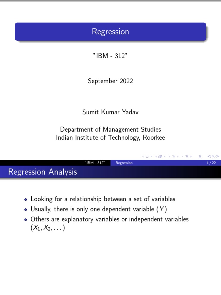 Regression_Analysis_PPT | PDF | Linear Regression | Regression Analysis