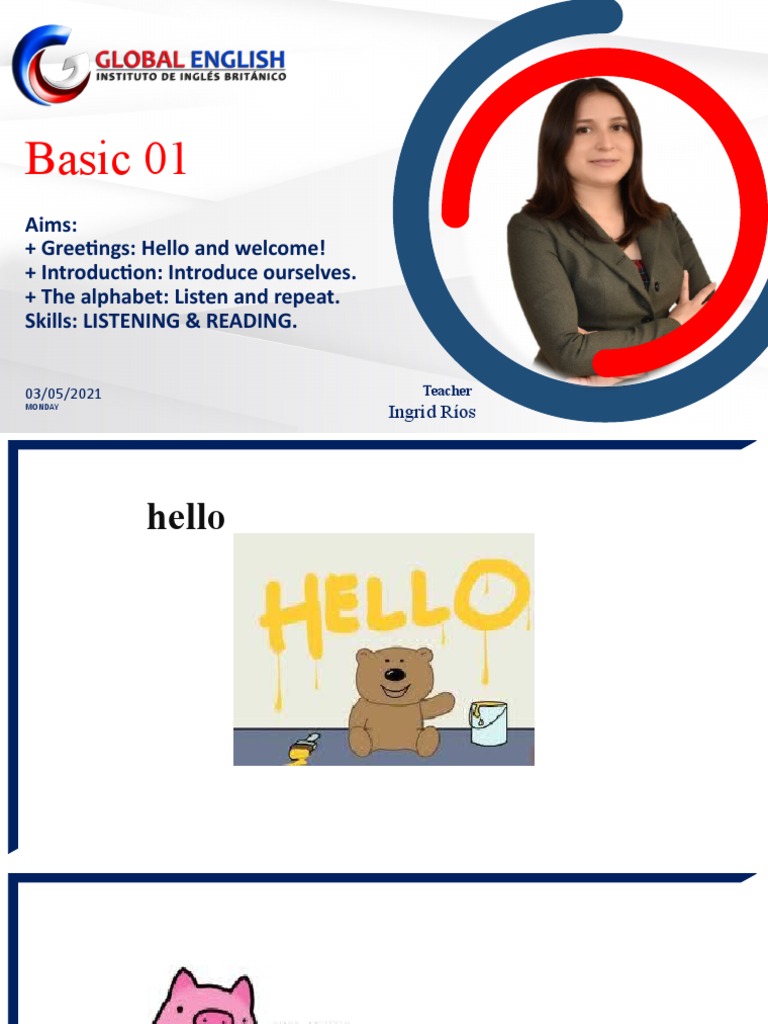 Basic 1 - 1st Class - Greetings-The Alphabet | PDF | Linguistics ...