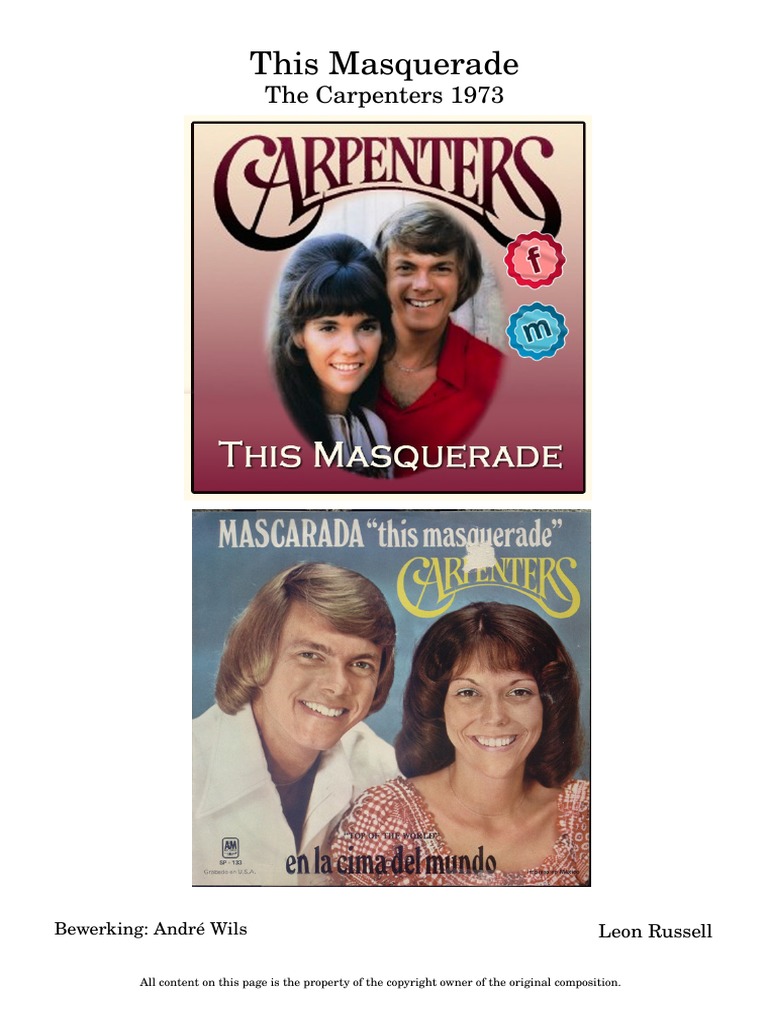 Masquerade Carpenters | PDF