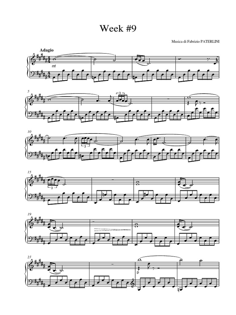 Fabrizio Paterlini Autumn Stories Week-9 | PDF