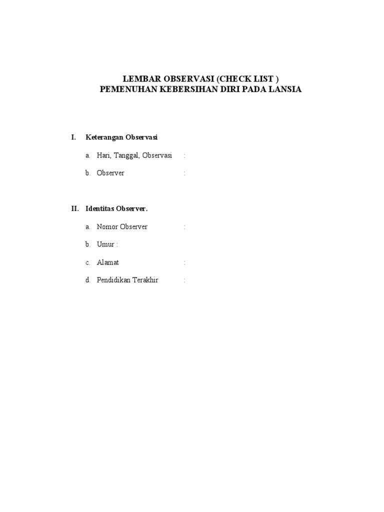 Ringga - Lembar Observasi | PDF