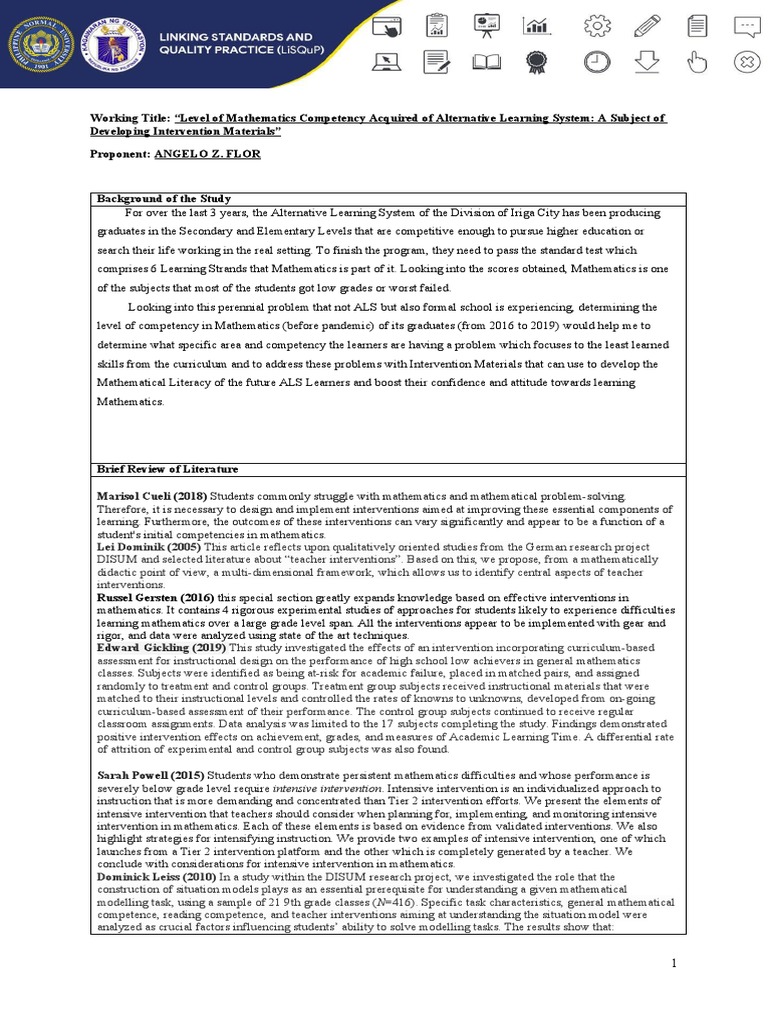 Final Concept Paper | PDF | Teachers | Learning