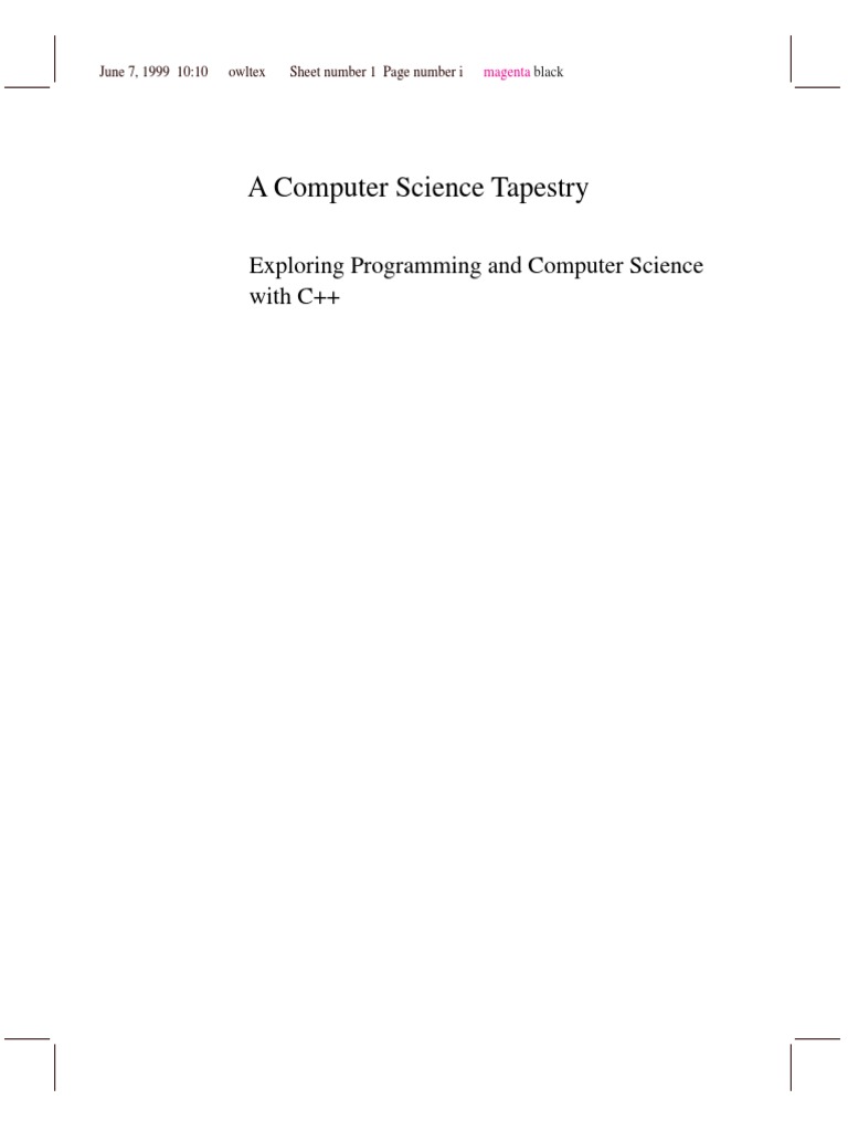 Computer Science Tapestry | PDF | Computer Programming | C++