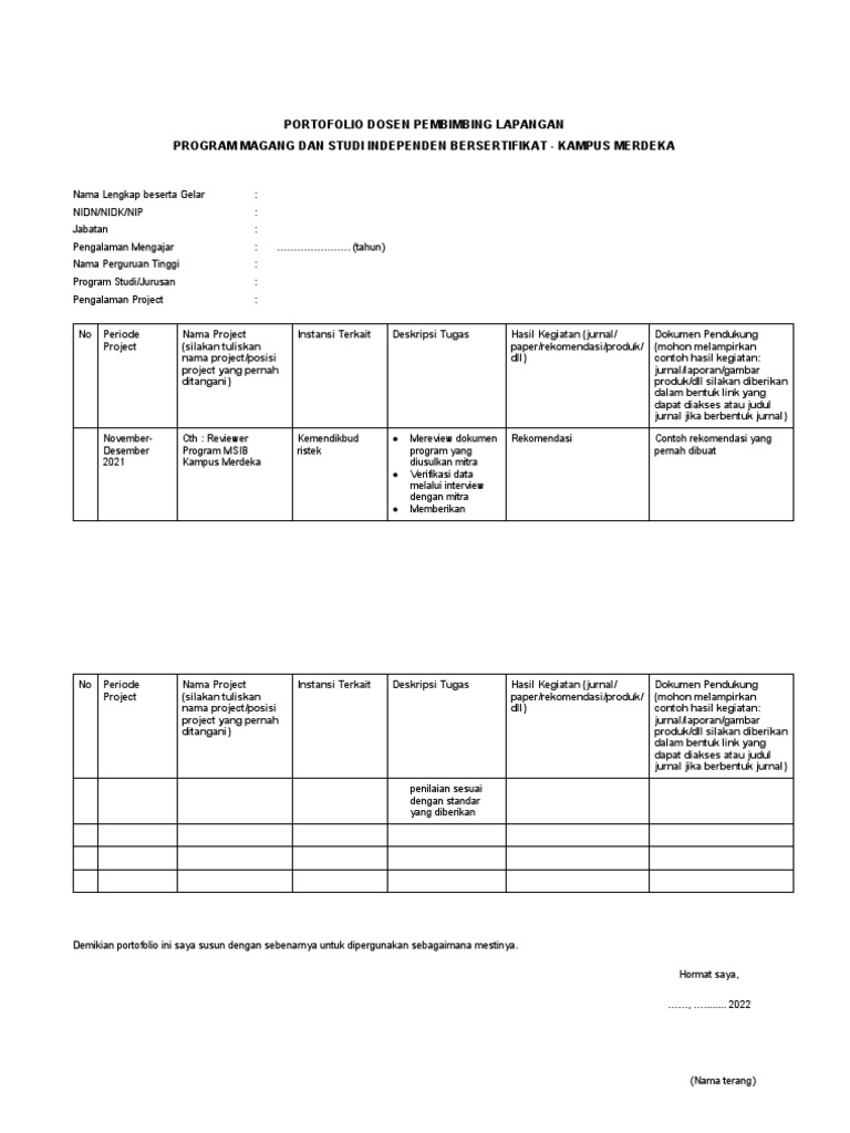 (Format) Portofolio DPL Program MSIB Batch 2 | PDF