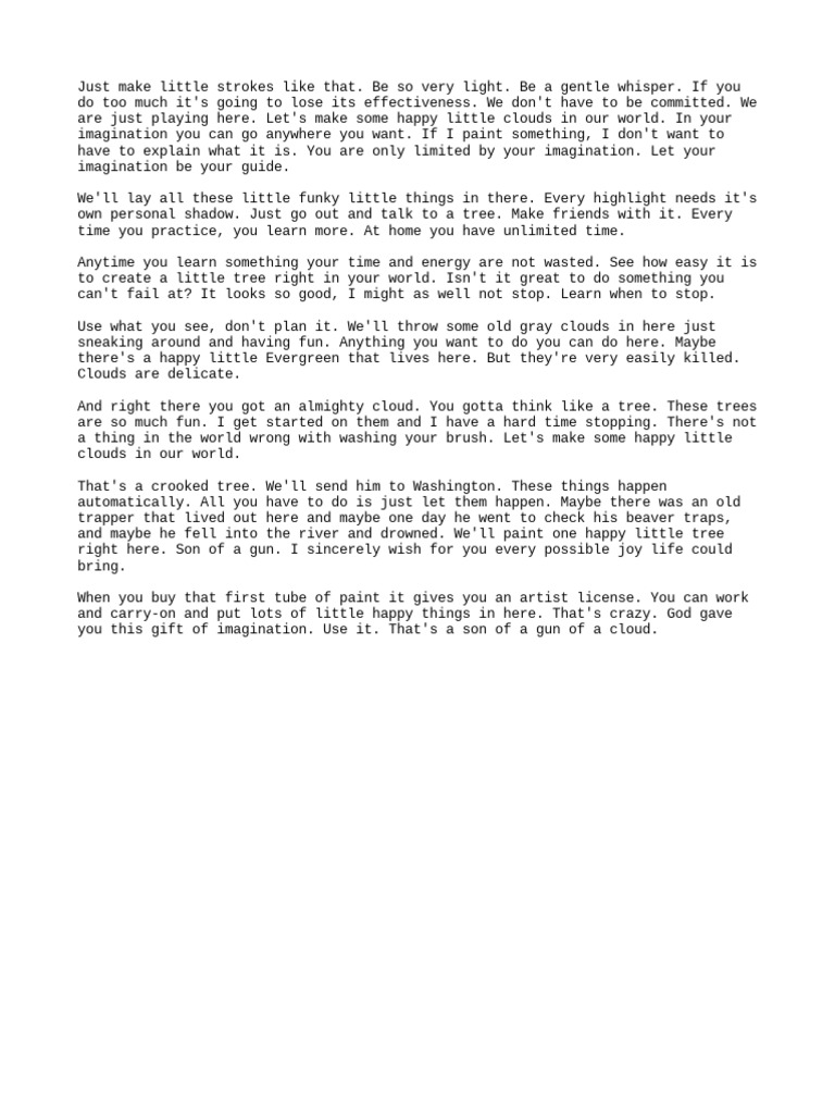 Bob Ross Quotes - Part 5 | PDF