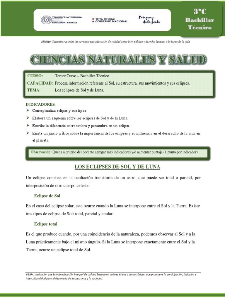 3RO. CIENCIAS Los - Eclipses - de - Sol - y - de - Luna | PDF | Eclipse | Eclipse solar