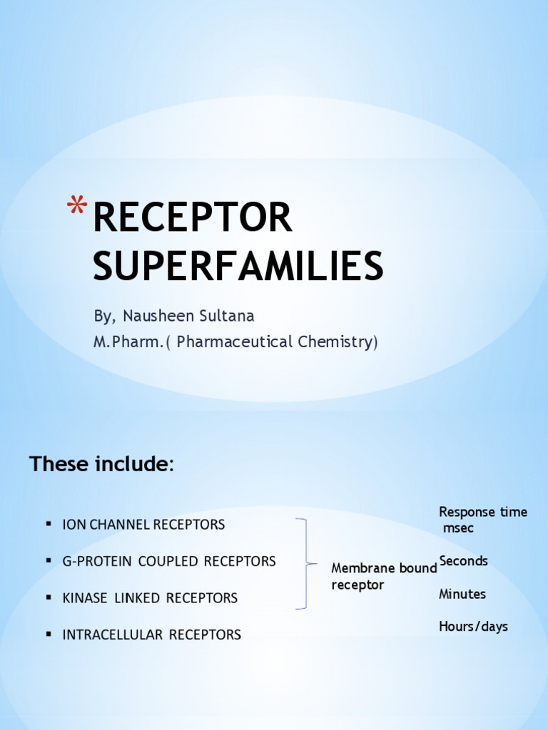 Receptor Superfamilies | PDF | Ion Channel | Receptor (Biochemistry)