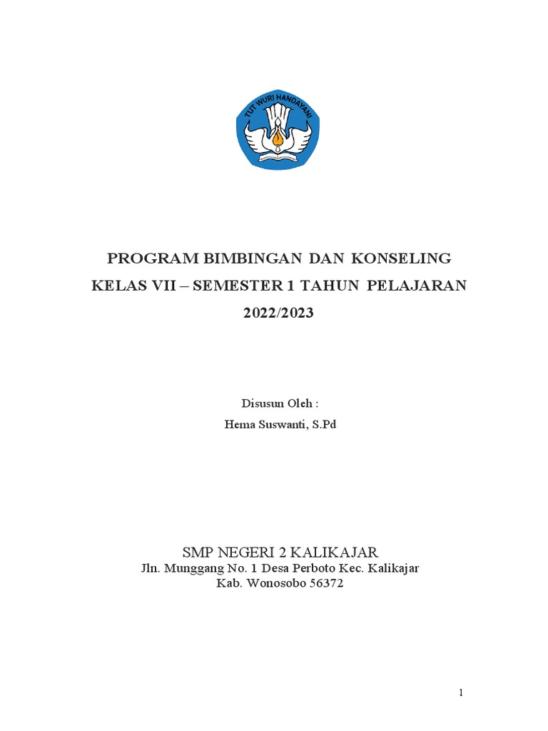 Contoh - Program BK Kelas VII IKM | PDF