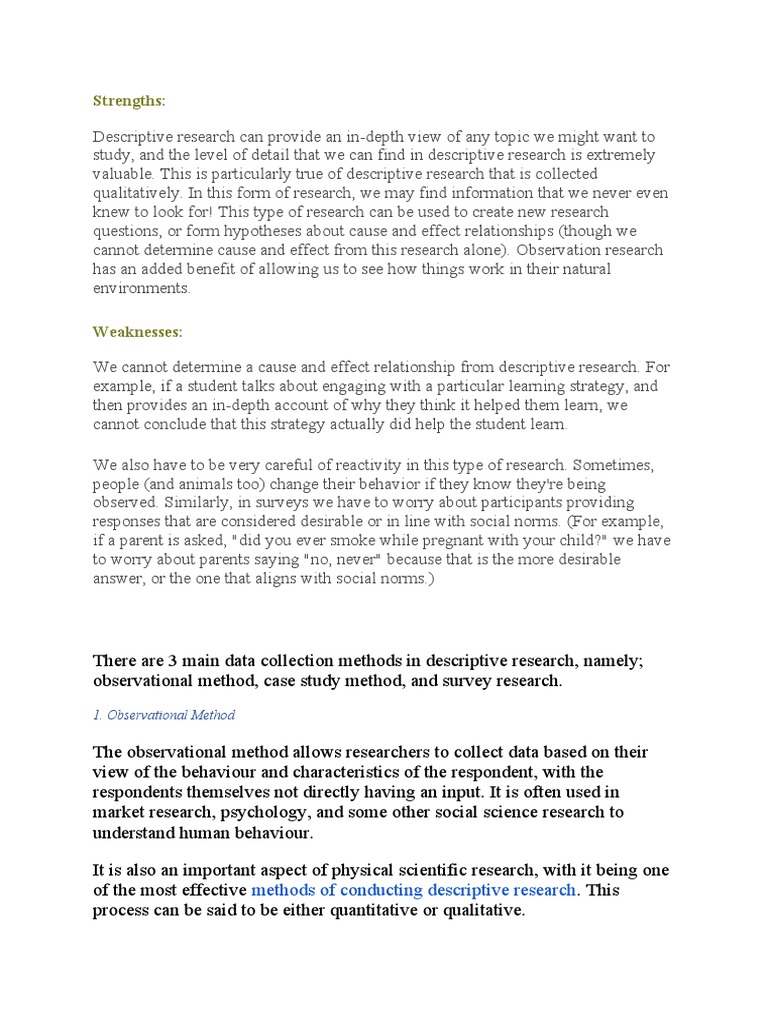 Descriptive Method of Research | PDF | Quantitative Research | Statistics