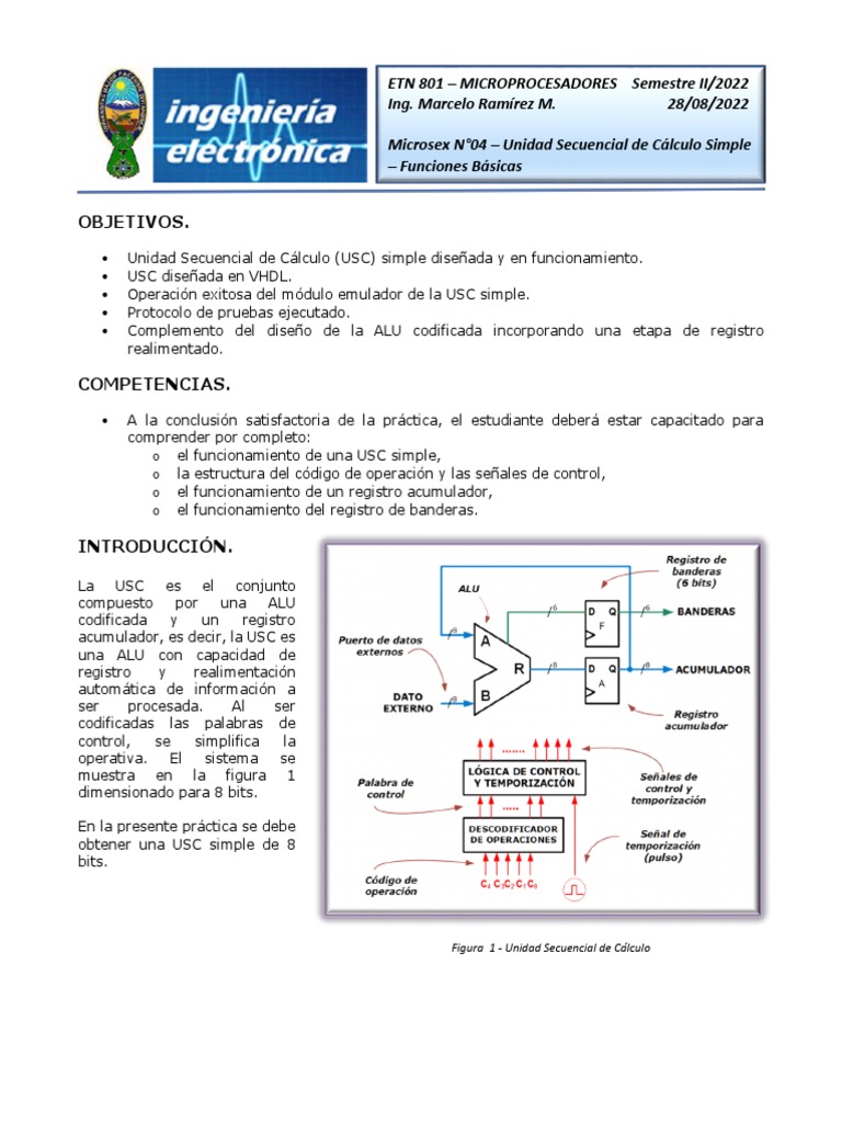 USC Simple: Diseño y Funciones Básicas | PDF | Vhdl | Arquitectura de ...
