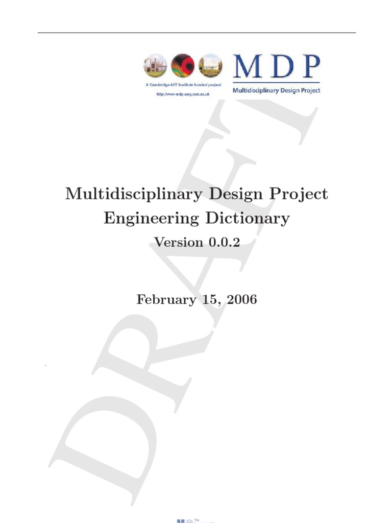 Multidisciplinary Design Project Engineering Dictionary | PDF | Atoms ...