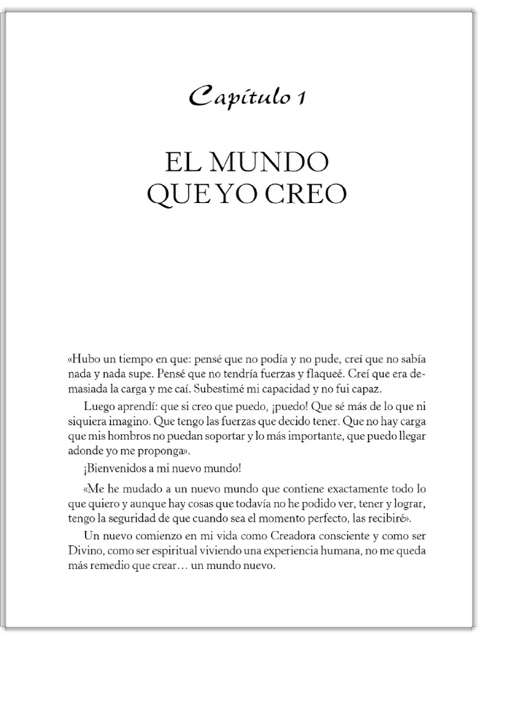 Capítulo 1 El Mundo Que Yo Creo - PDF Descargar Libre | PDF