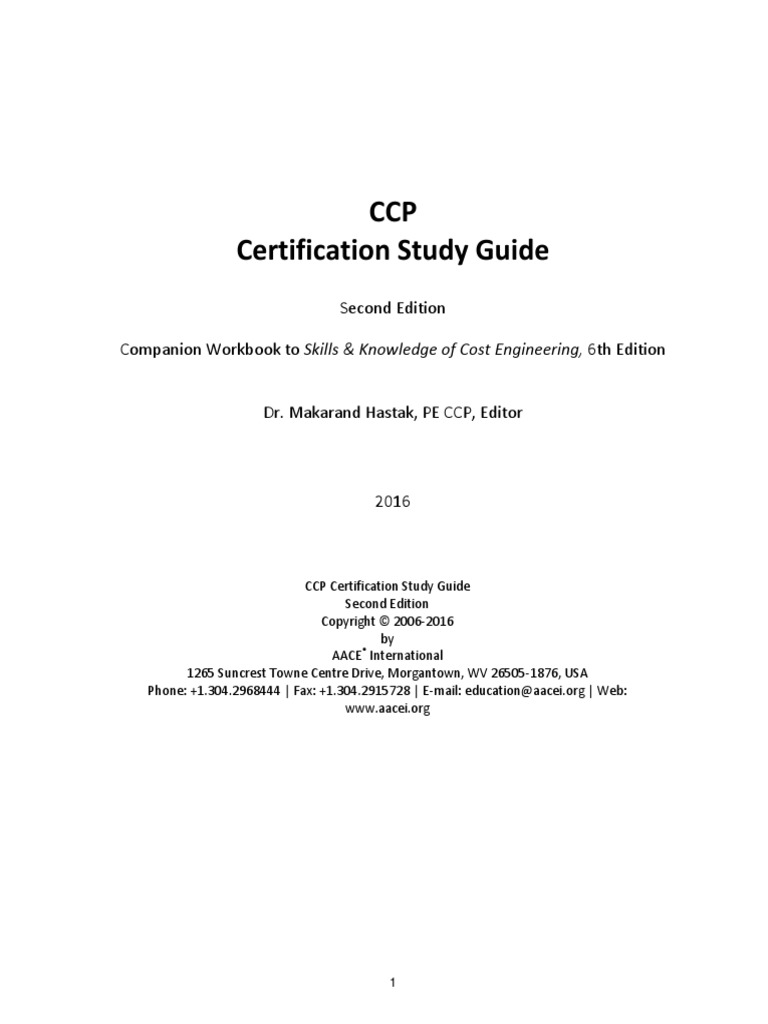 CCP Certification Study Guide | PDF | Return On Investment | Cost