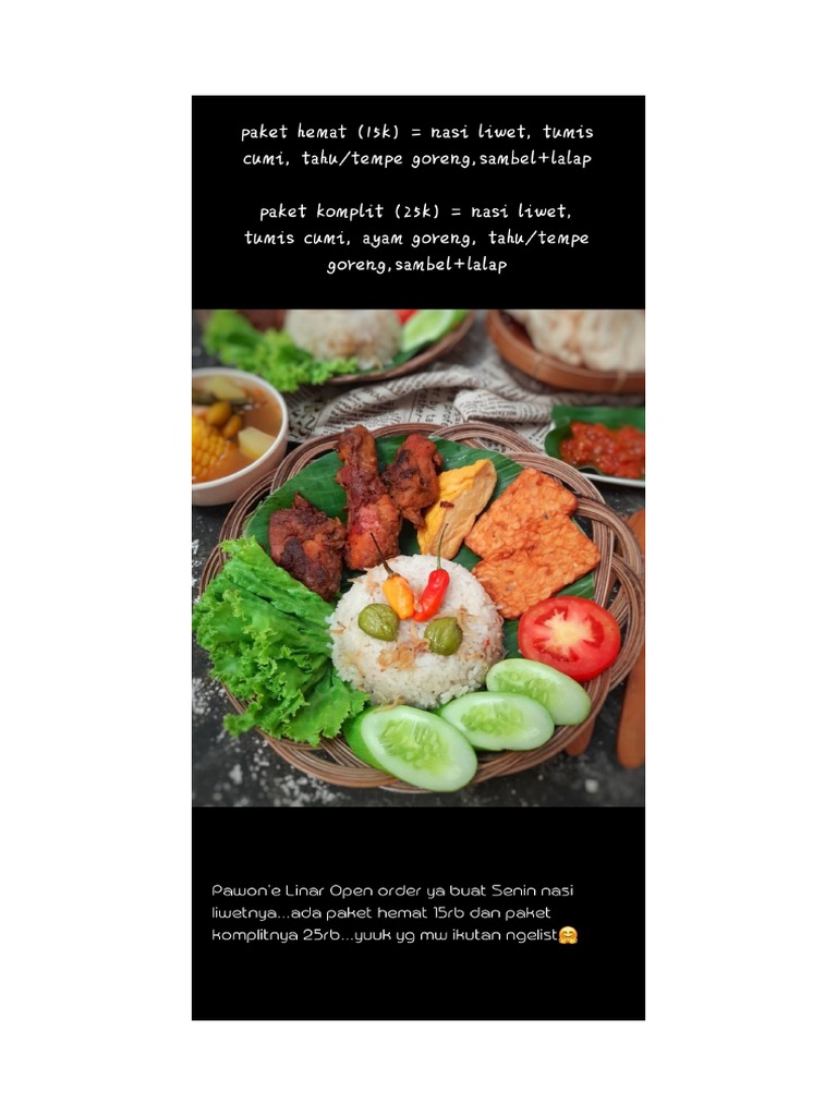 Nasi Liwet Ayam Goreng | PDF