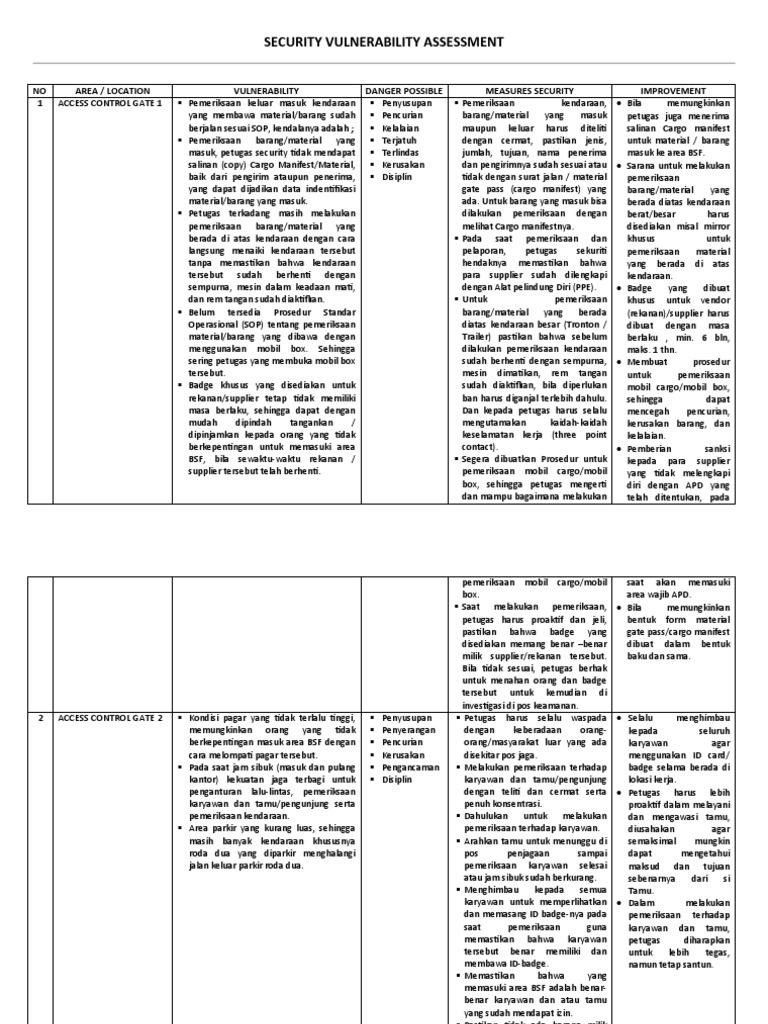 Security Vulnerability Assessment | PDF