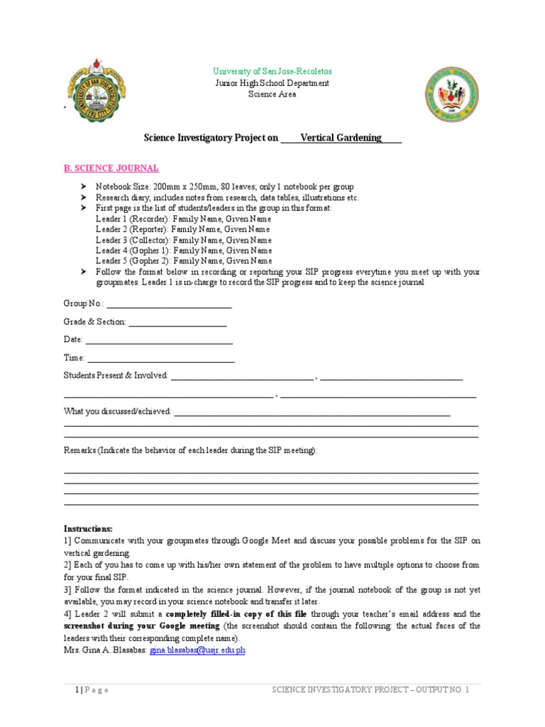 Grade 9 Sip Output No. 1 September 7 2022 | PDF | Computing | Science