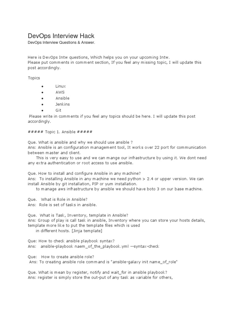 Devops Interview Questions With Answers 1 | PDF | Software Engineering | Computer Data