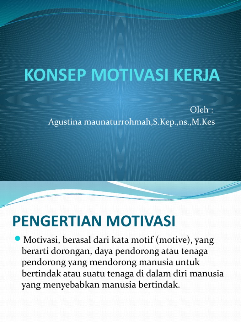 Aspek dan Faktor Motivasi Kerja | PDF