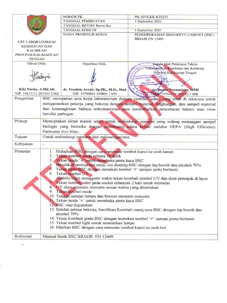 Sop Pengoperasian BSC | PDF