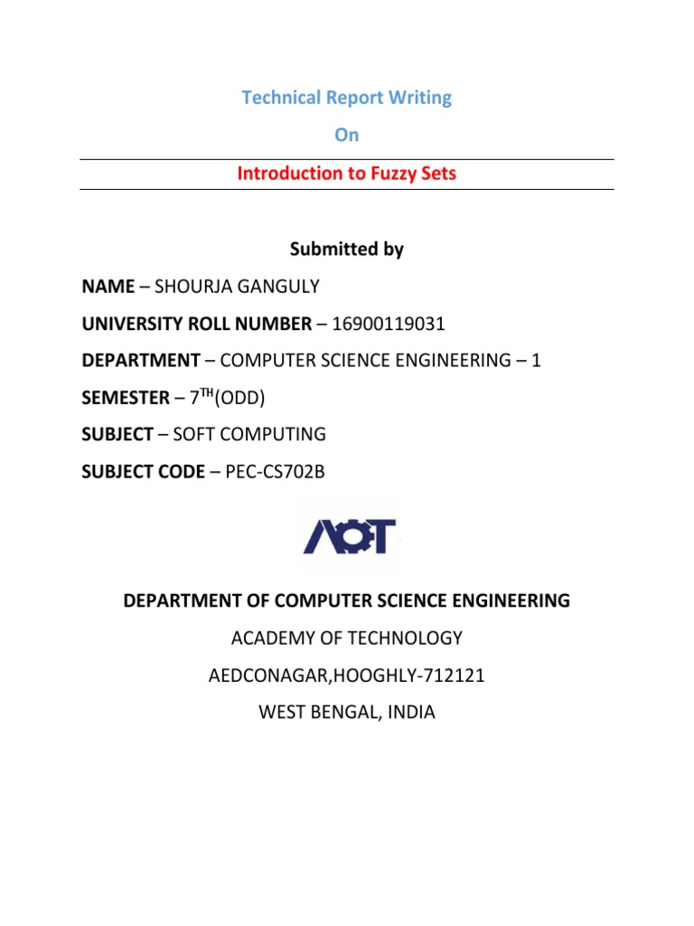Introduction To Fuzzy Sets - 16900119031 | PDF | Fuzzy Logic | Set (Mathematics)