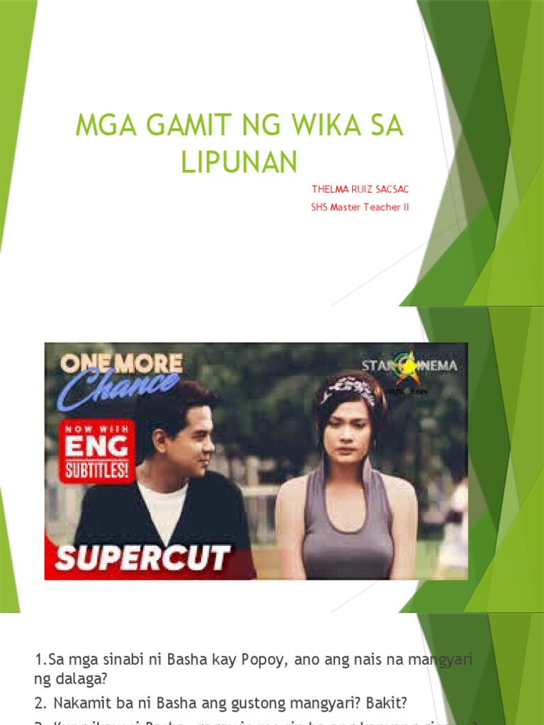 MGA GAMIT NG WIKA SA LIPUNAN Fil 11 Week 6 | PDF