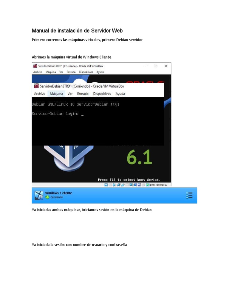 Manual de Instalación de Servidor Web | PDF | Red mundial | Internet y web