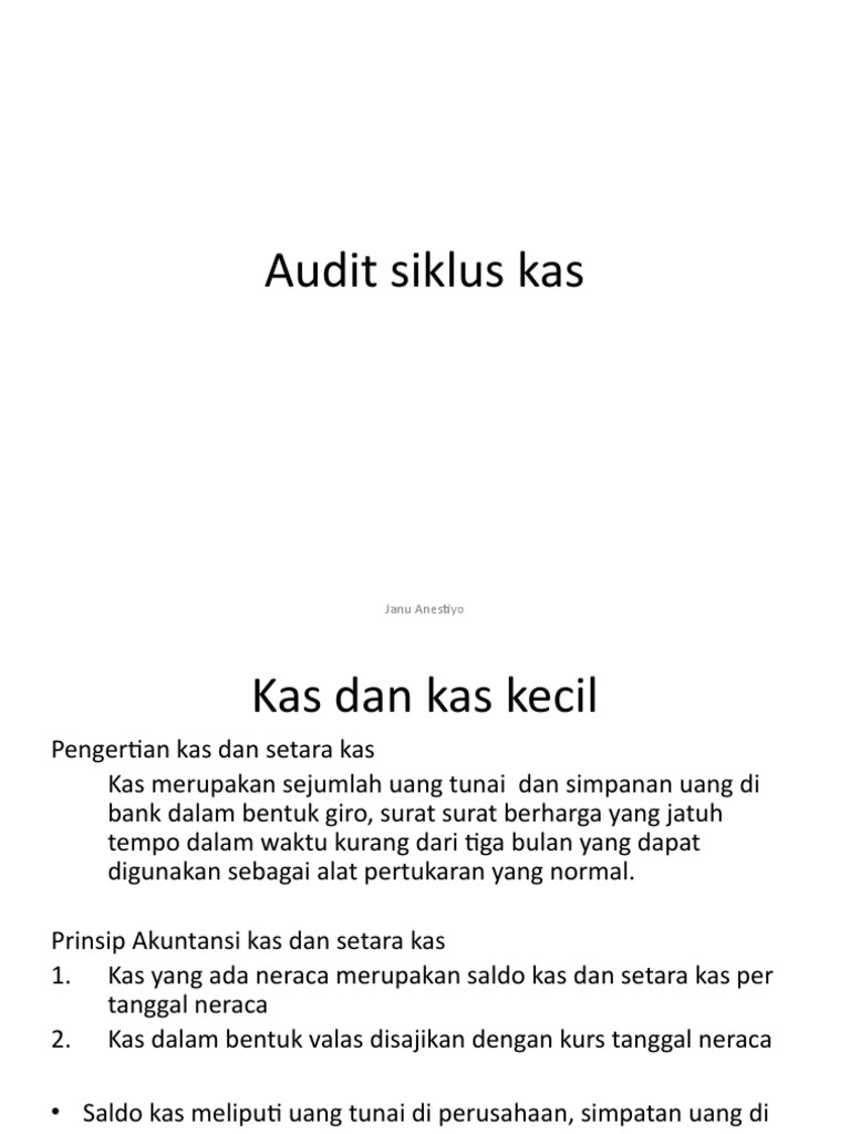 Audit Siklus Kas | PDF