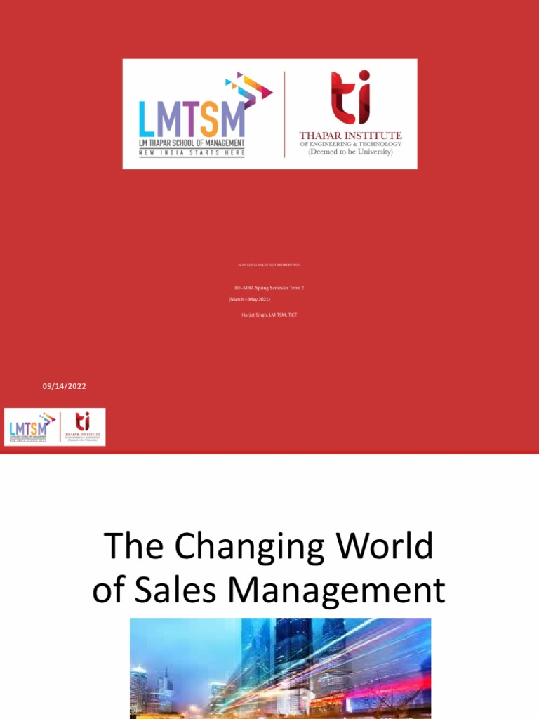 Introduction To Sales Management | PDF | Sales | Leadership