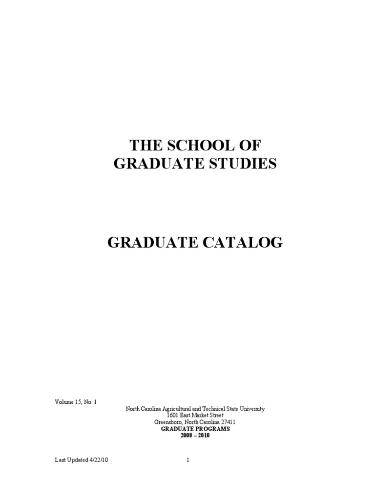 NC A&T Graduate Programs Overview | PDF | University And College ...