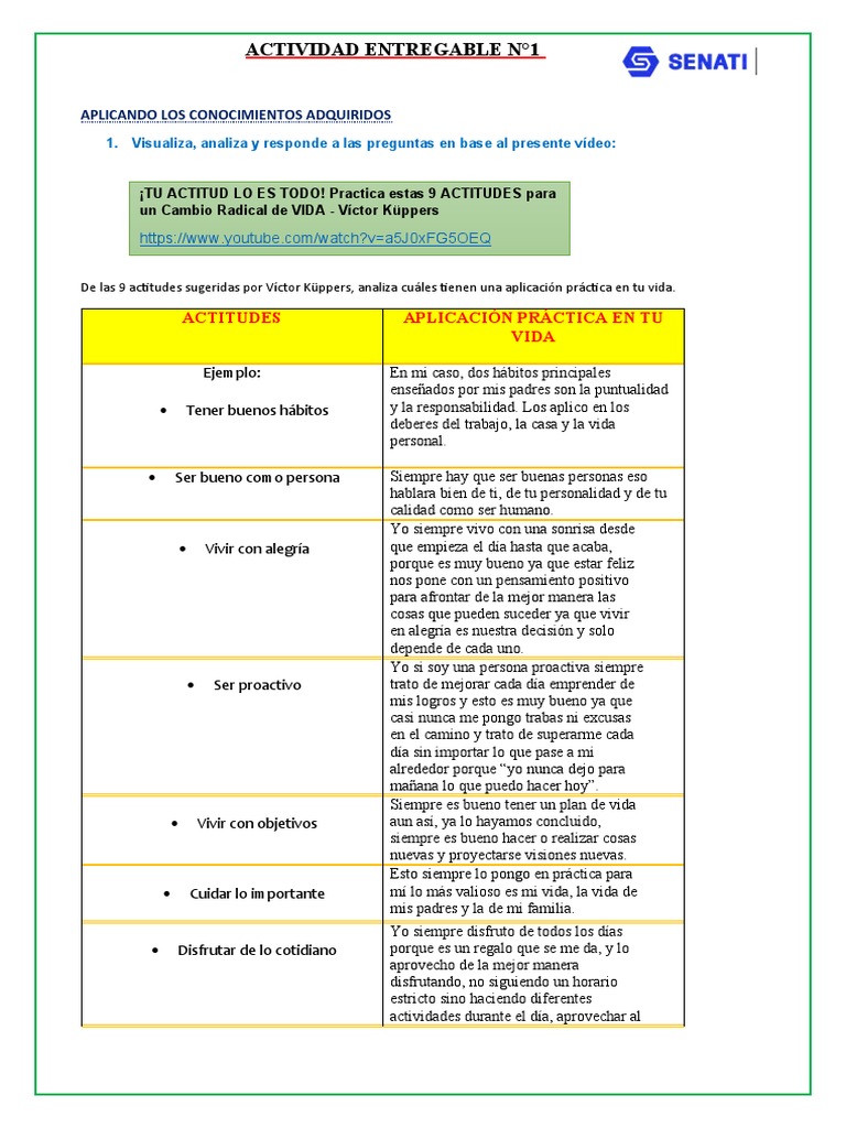ENTREGABLE N1 Desarrollo Personal | PDF