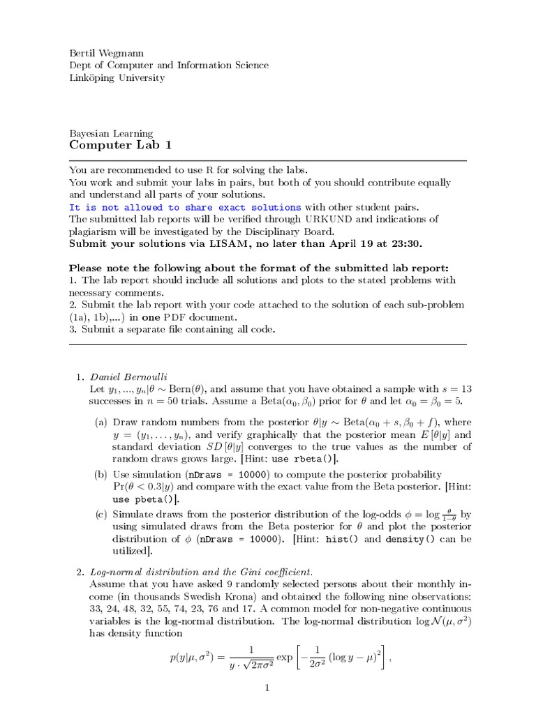 Fuskpaper Bayes | PDF | Regression Analysis | Logistic Regression