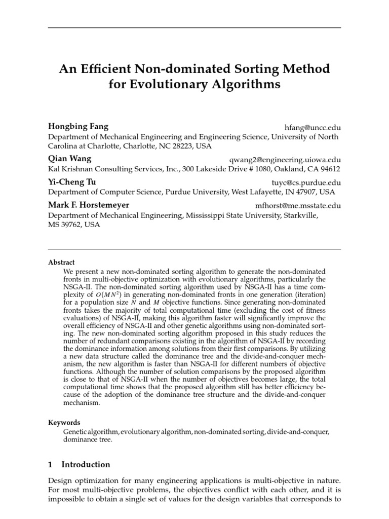 Non Dominated Sort | Download Free PDF | Mathematical Optimization ...