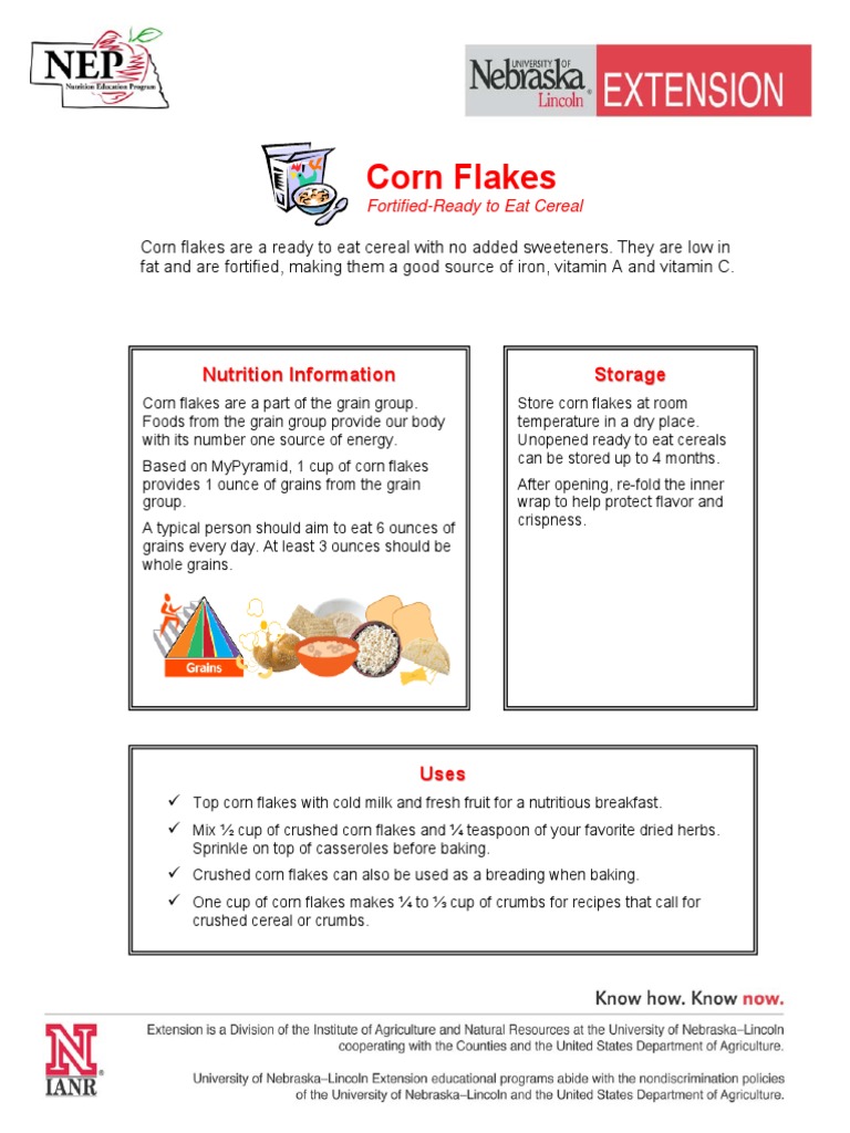 A Nutritious Start: Corn Flakes as a Fortified, Versatile Ready-to-Eat ...